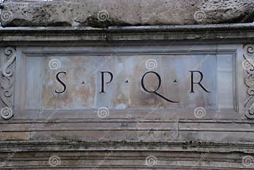 SPQR stock image. Image of country, catholic, amphitheatre - 18906357