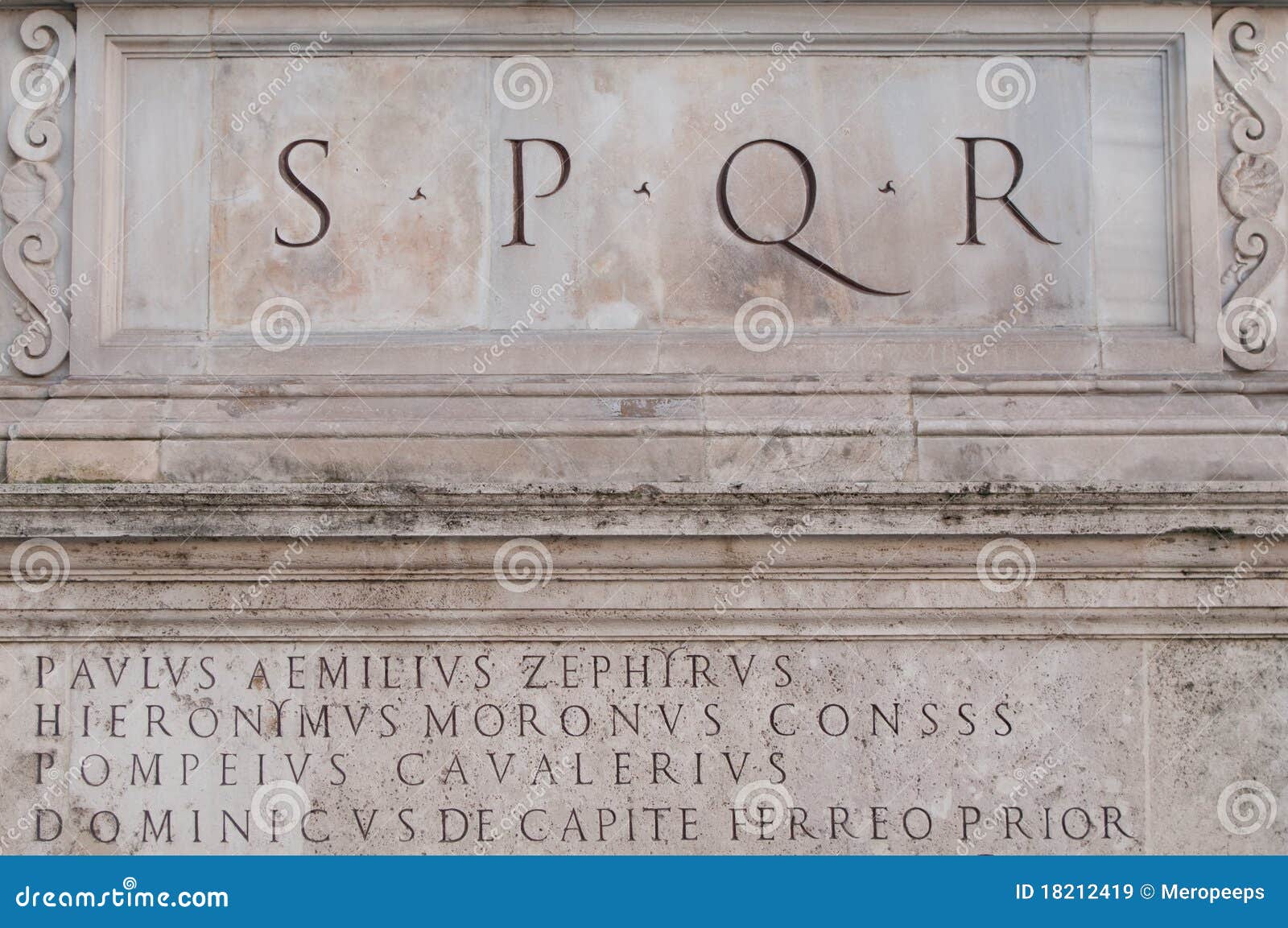 SPQR in the Piazza Campidoglio a Editorial Stock Image - Image of ...