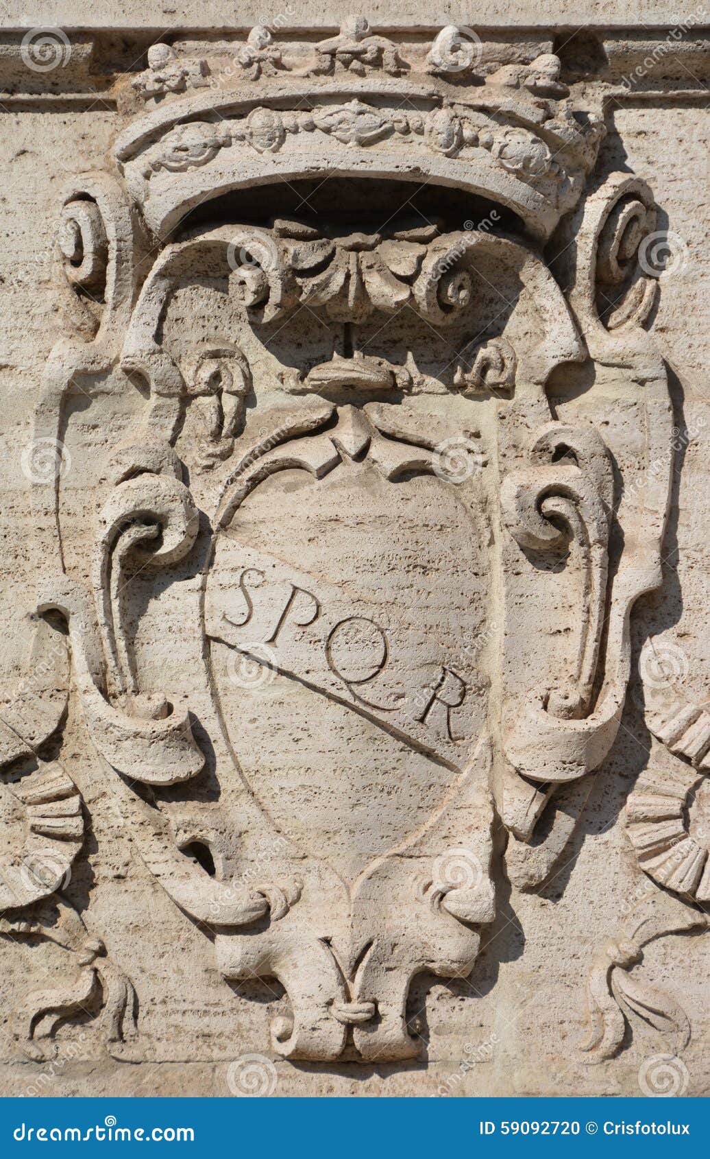 SPQR Rome stock foto. Image of republiek, staat, imperium - 59092720