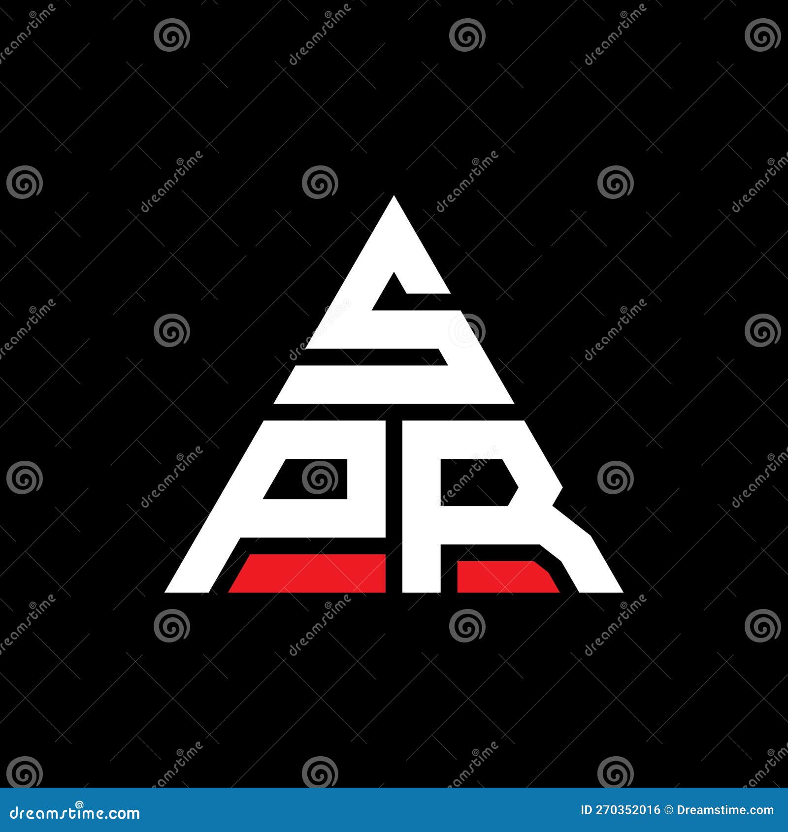 SPR Triangle Letter Logo Design with Triangle Shape. SPR Triangle Logo ...