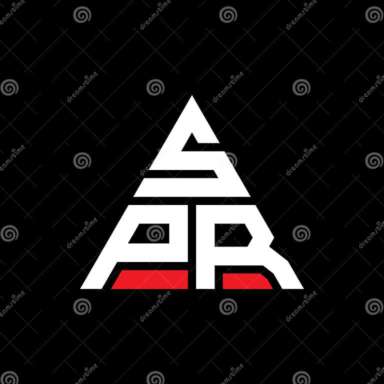 SPR Triangle Letter Logo Design with Triangle Shape. SPR Triangle Logo ...