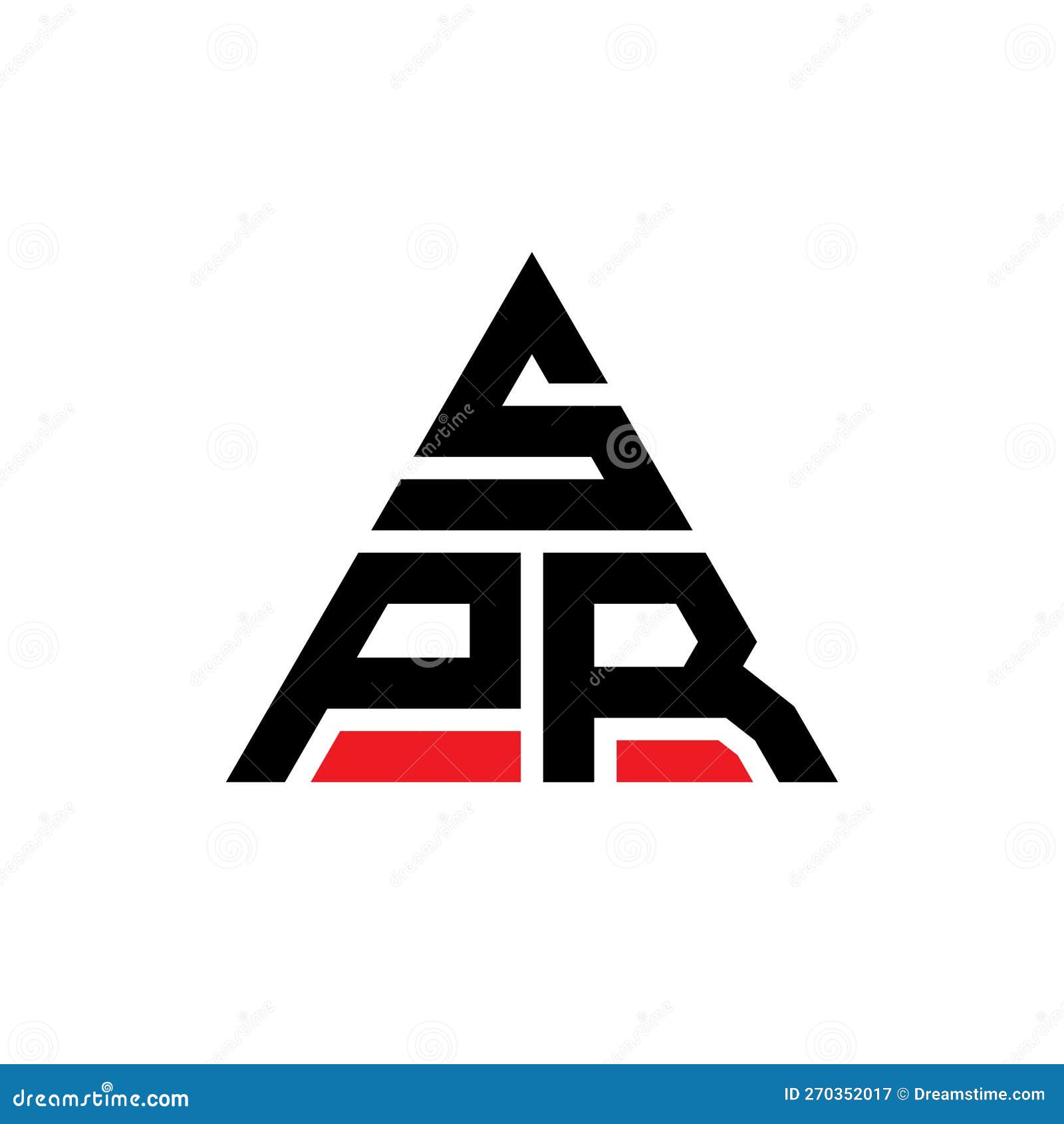 SPR Triangle Letter Logo Design with Triangle Shape. SPR Triangle Logo ...