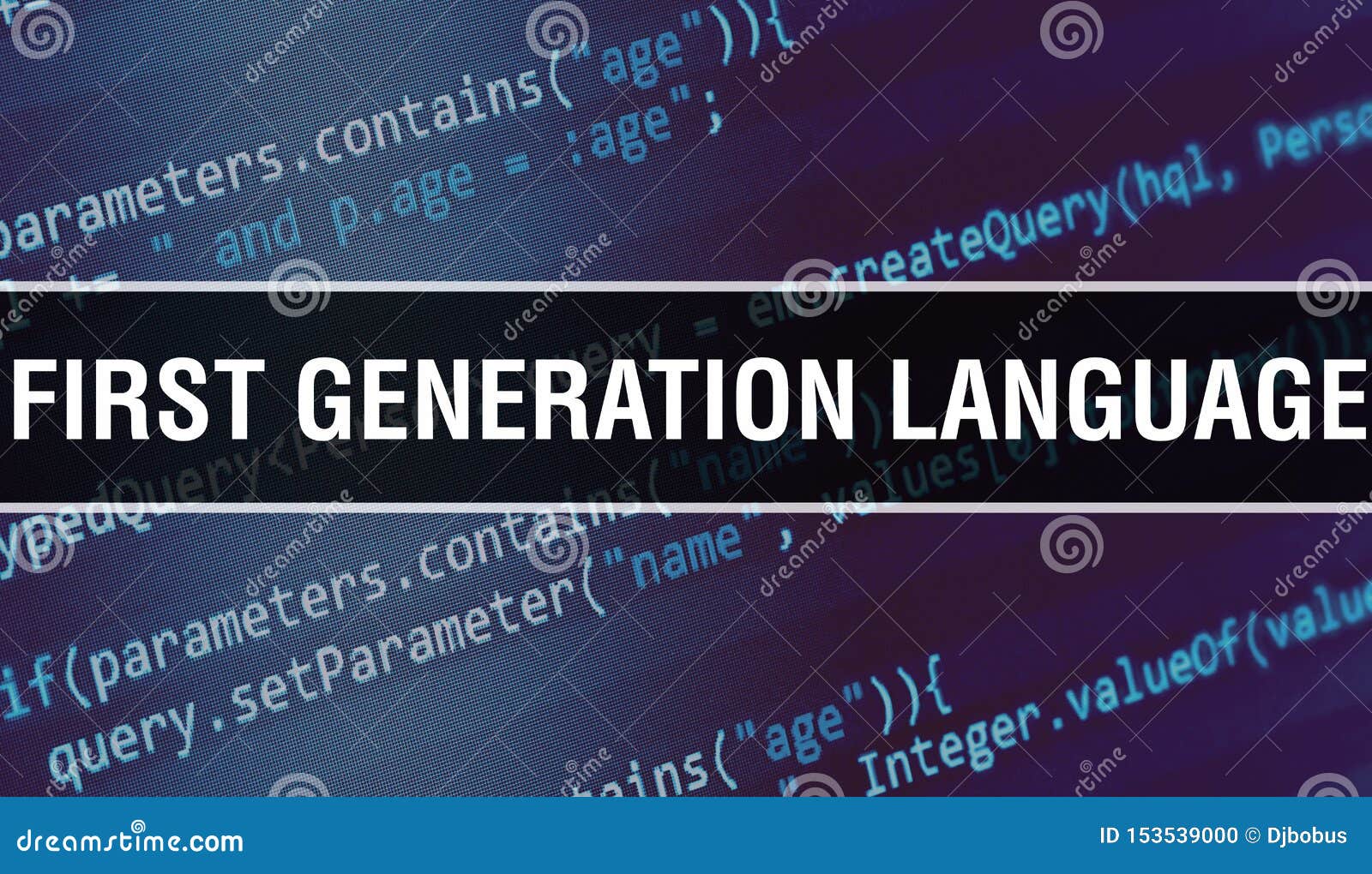 Sprache Der Ersten Generation Mit Binary Code-Hintergrund Abstrakter ...