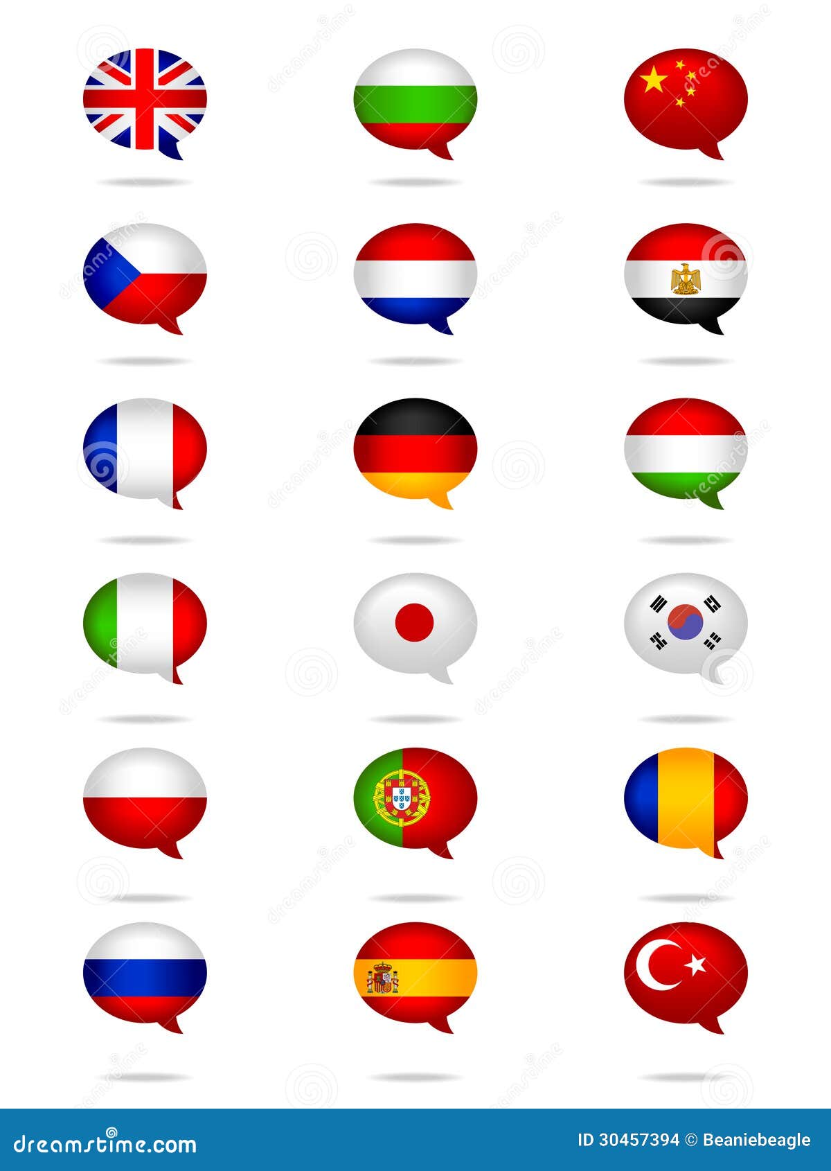 Sprachen kennzeichnen Satz vektor abbildung. Illustration von ...