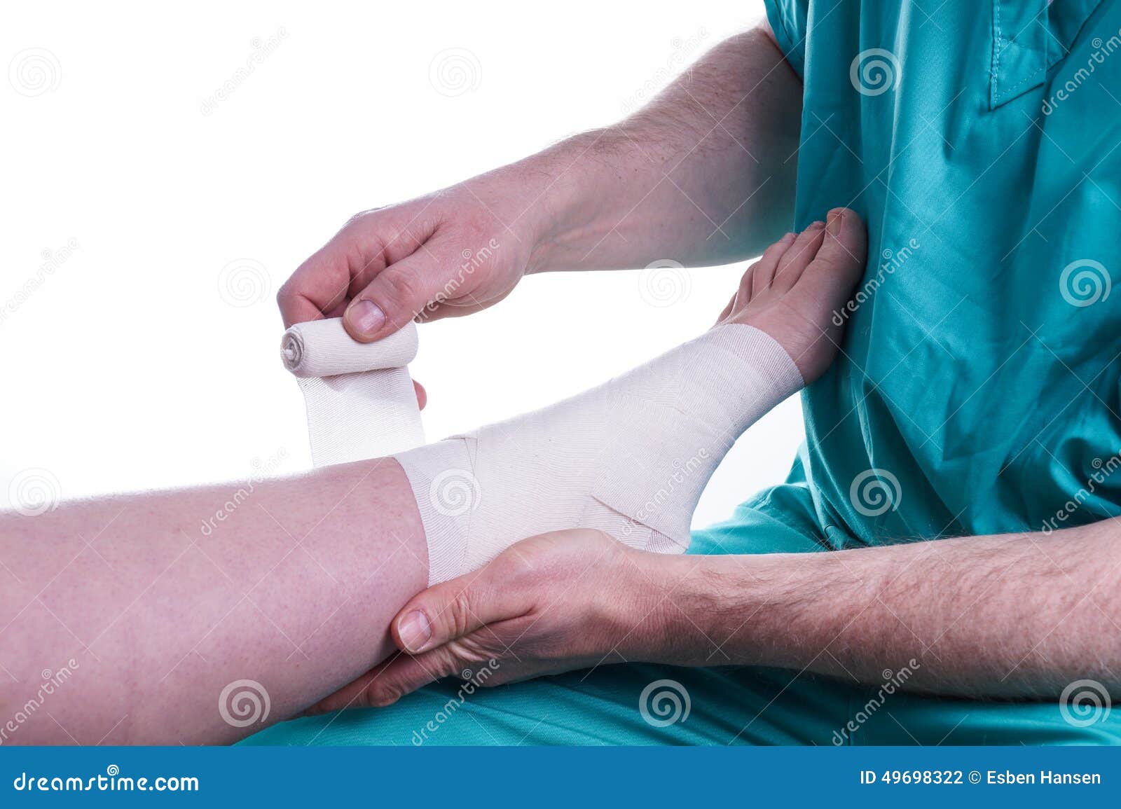 Sprained Foot stock photo. Image of compression, human - 49698322