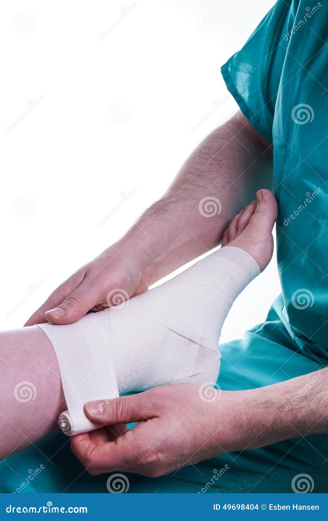 Sprained Foot stock photo. Image of nurse, applying, people - 49698404