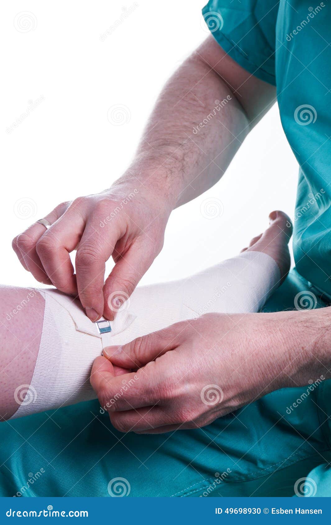 Sprained Foot stock photo. Image of human, hand, applying - 49698930