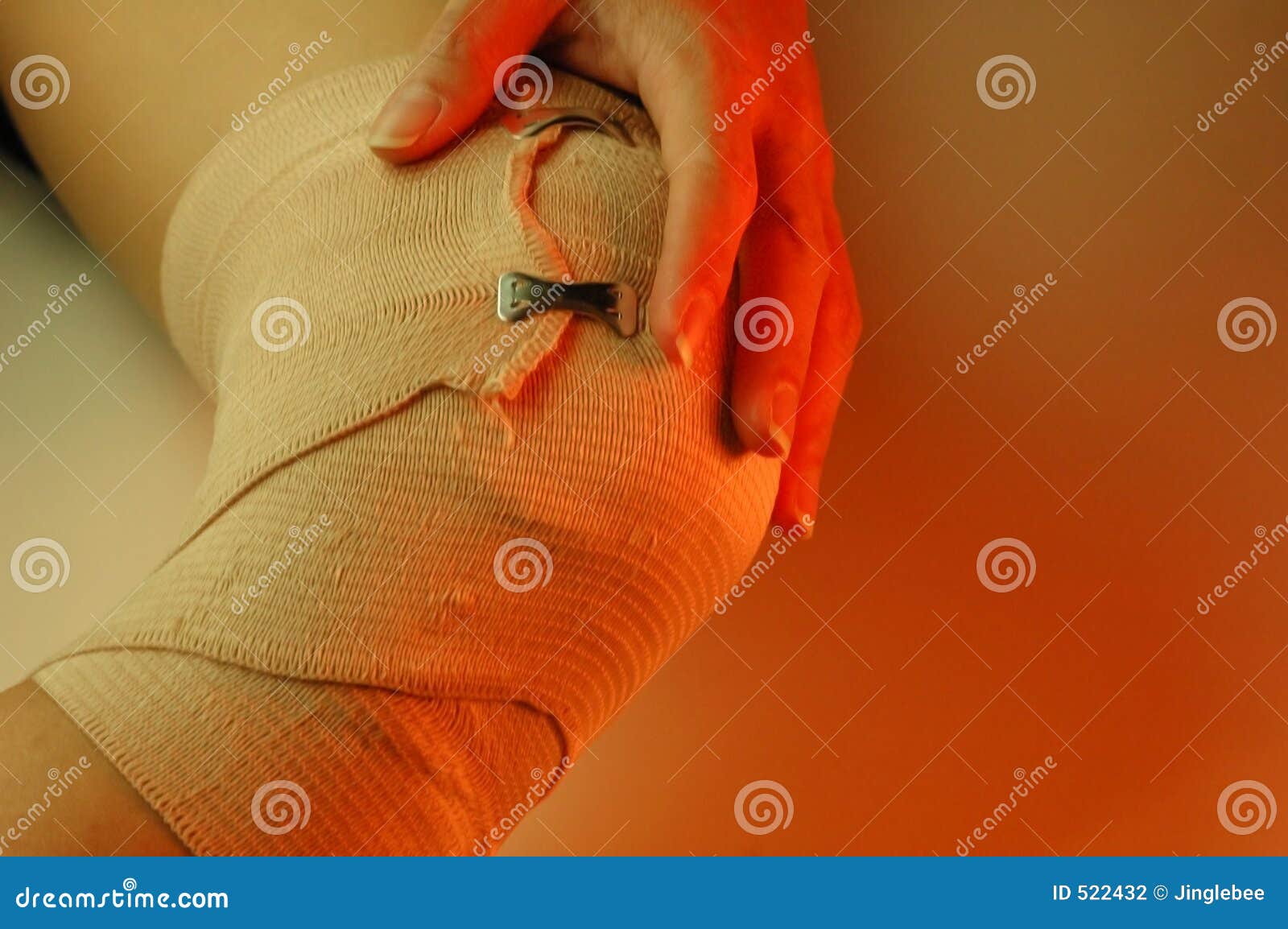 Sprained knee stock photo. Image of bandage, sports, pain - 522432