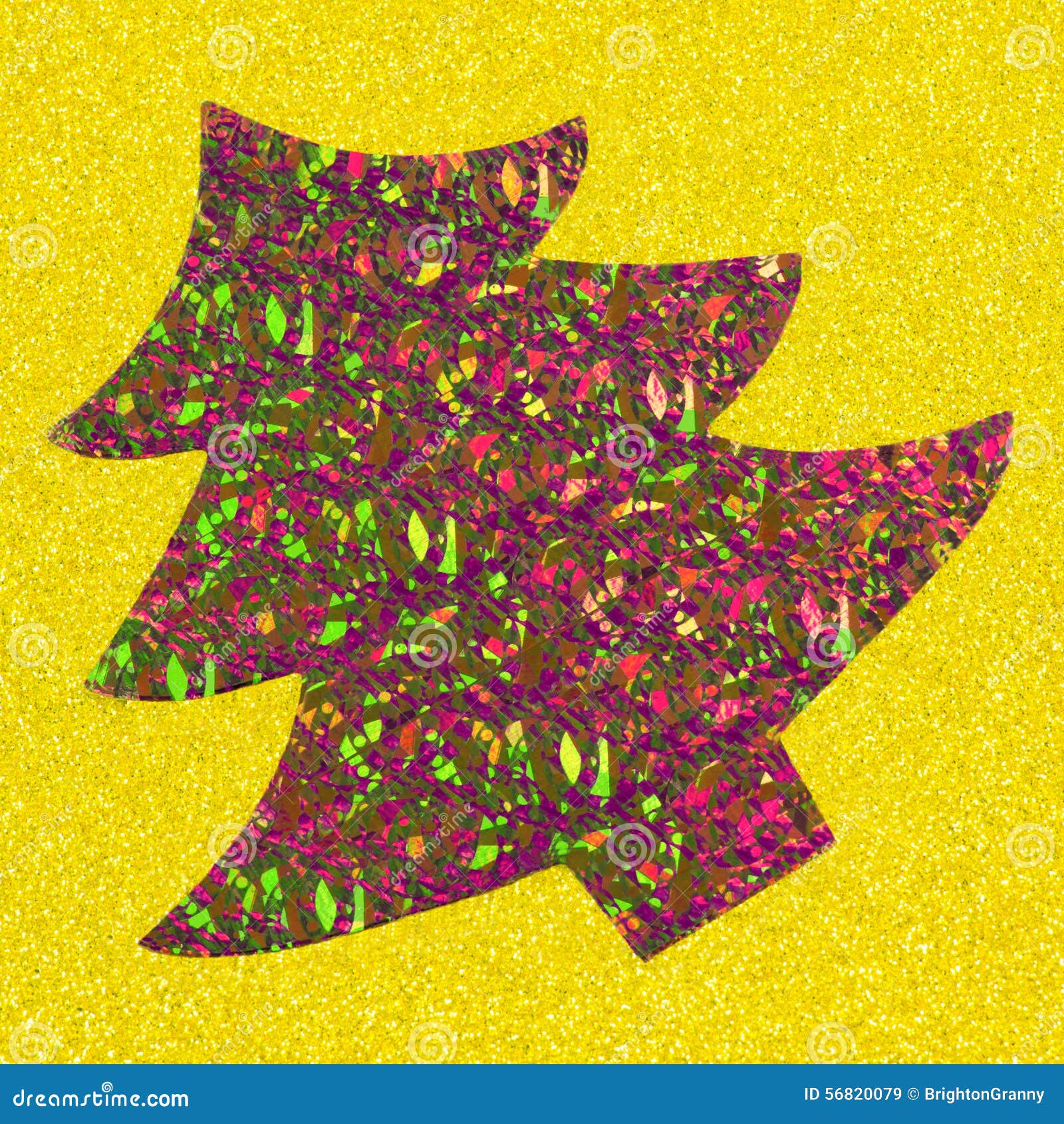 Sparkling Christmas tree stock image. Image of decorative - 56820079