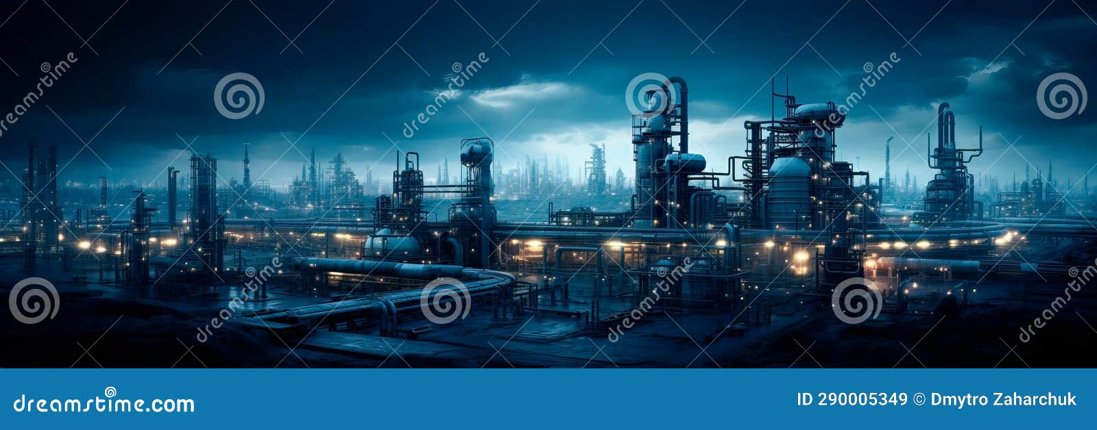 Sprawling Industrial Complex with Factories, Warehouses, and a Web of ...