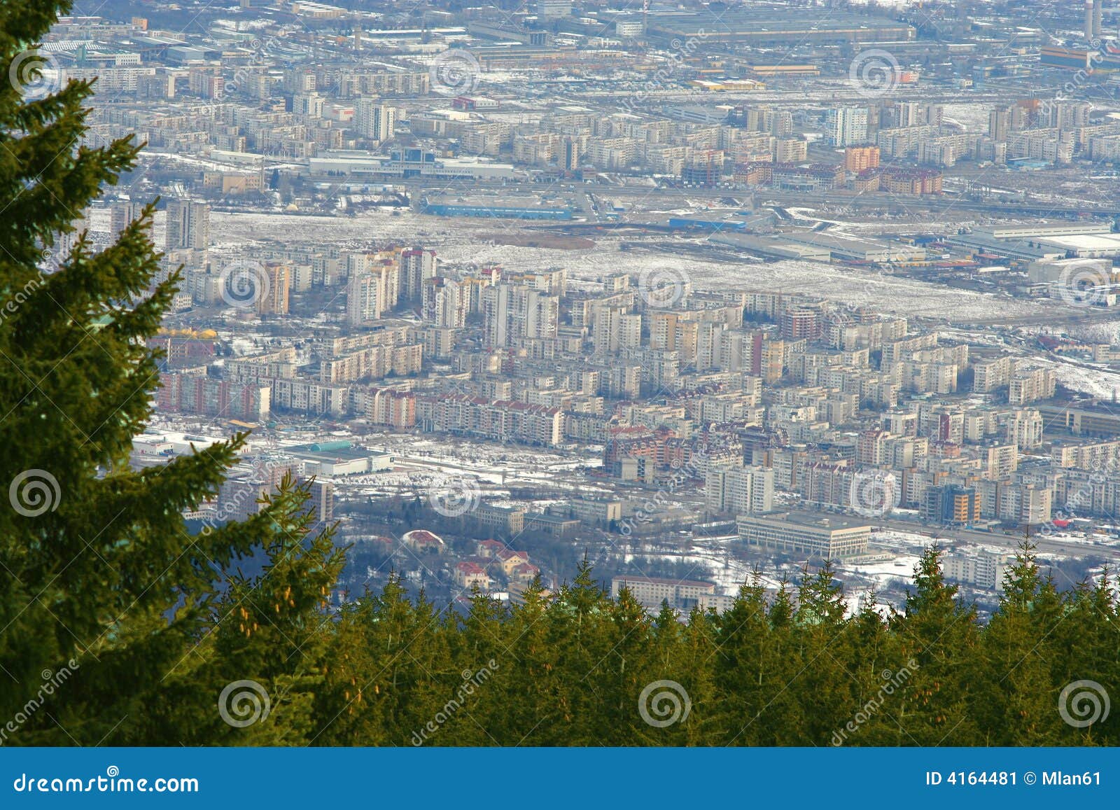 Sprawling modern city stock image. Image of forestry, urban - 4164481