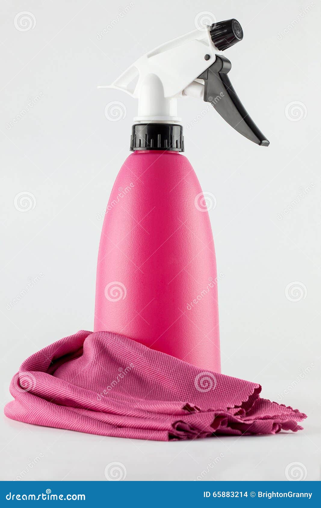 Spray Bottle and Cleaning Cloth Stock Photo - Image of spray, household ...