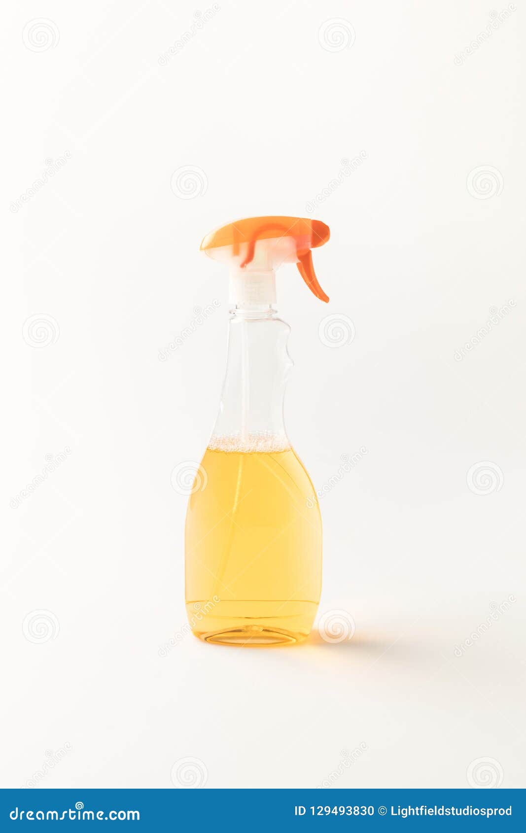 Close-up View of Plastic Spray Bottle of Yellow Cleaning Fluid Stock ...