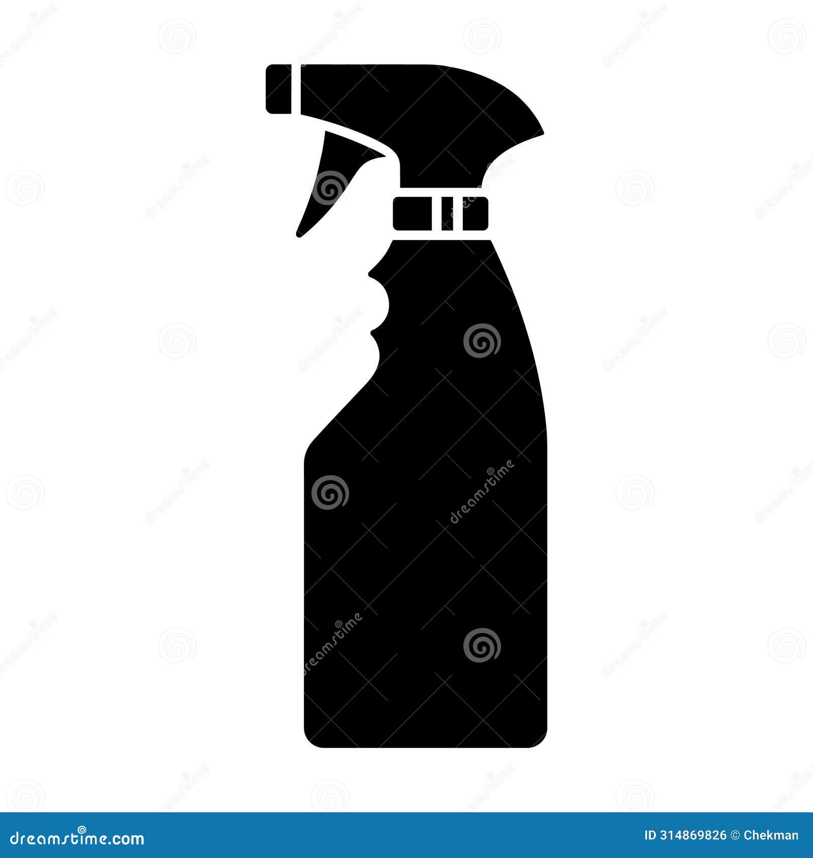Spray Bottle Icon. Black Spray Bottle Symbol in Flat Graphic Design ...