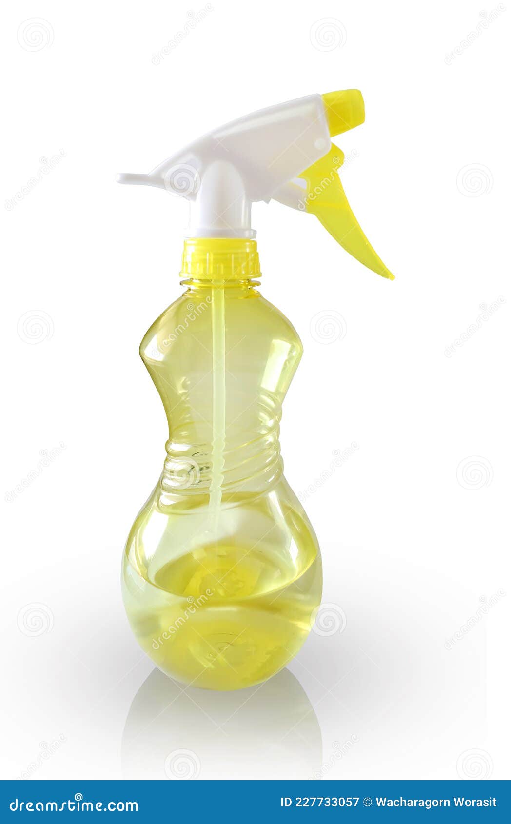 Spray Bottle Material is Translucent Yellow Plastic Stock Image - Image ...