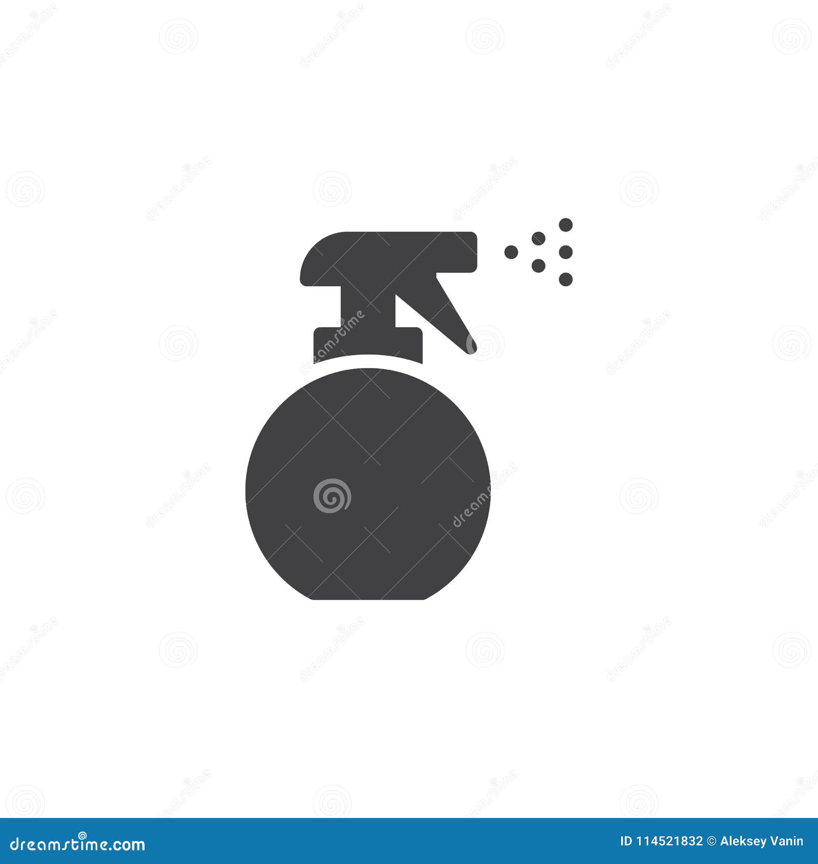 Spray bottle vector icon stock vector. Illustration of hygiene - 114521832