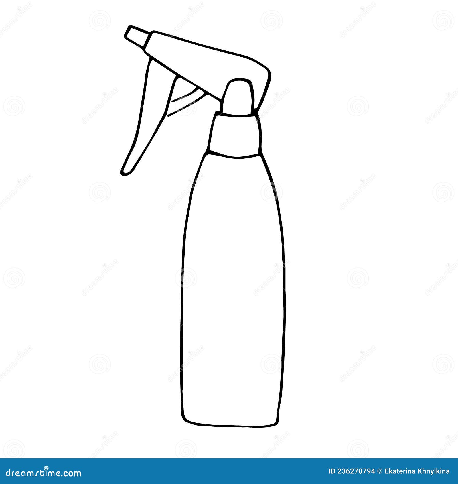 Spray Bottle Vector Illustration, Hand Drawing Doodle Stock Vector ...