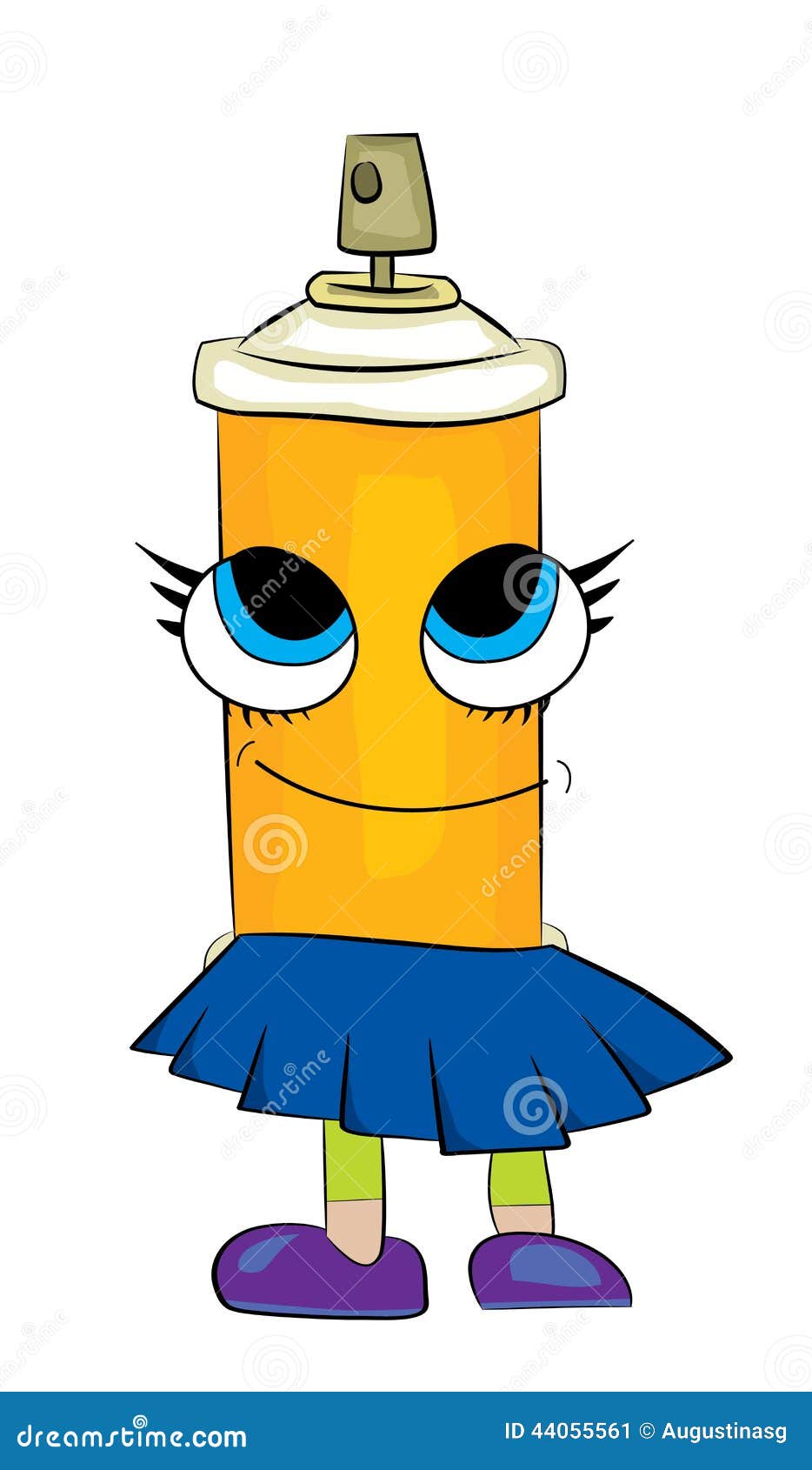Spray can cartoon stock illustration. Illustration of girly - 44055561