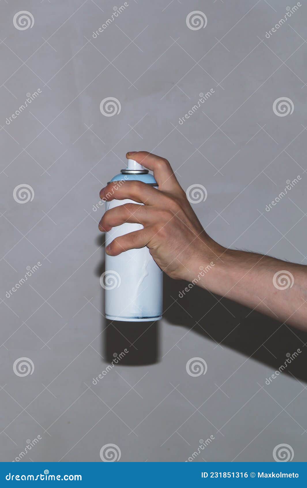 Spray Can in the Hand. Painting Process Stock Photo - Image of liquid ...
