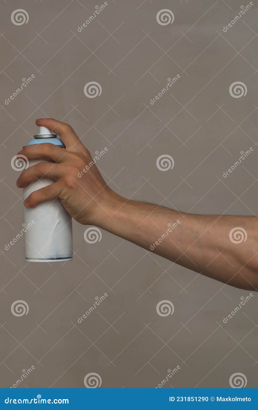 Spray Can in the Hand. Painting Process Stock Photo - Image of coloring ...