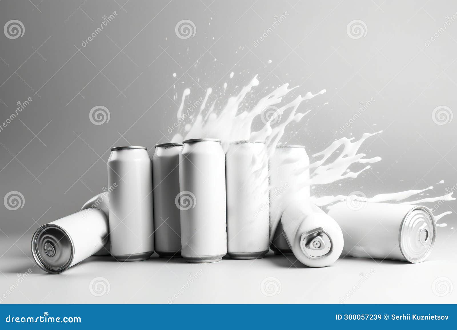 Spray Can Mockup with Paint. Header for Text on a White Background. AI ...