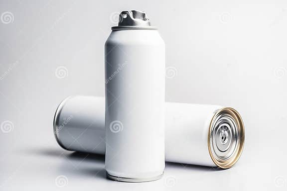 Spray Can Mockup with Paint. Header for Text on a White Background. AI ...