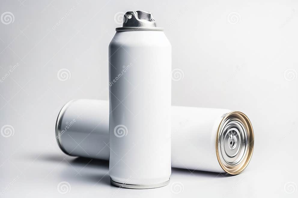 Spray Can Mockup with Paint. Header for Text on a White Background. AI ...