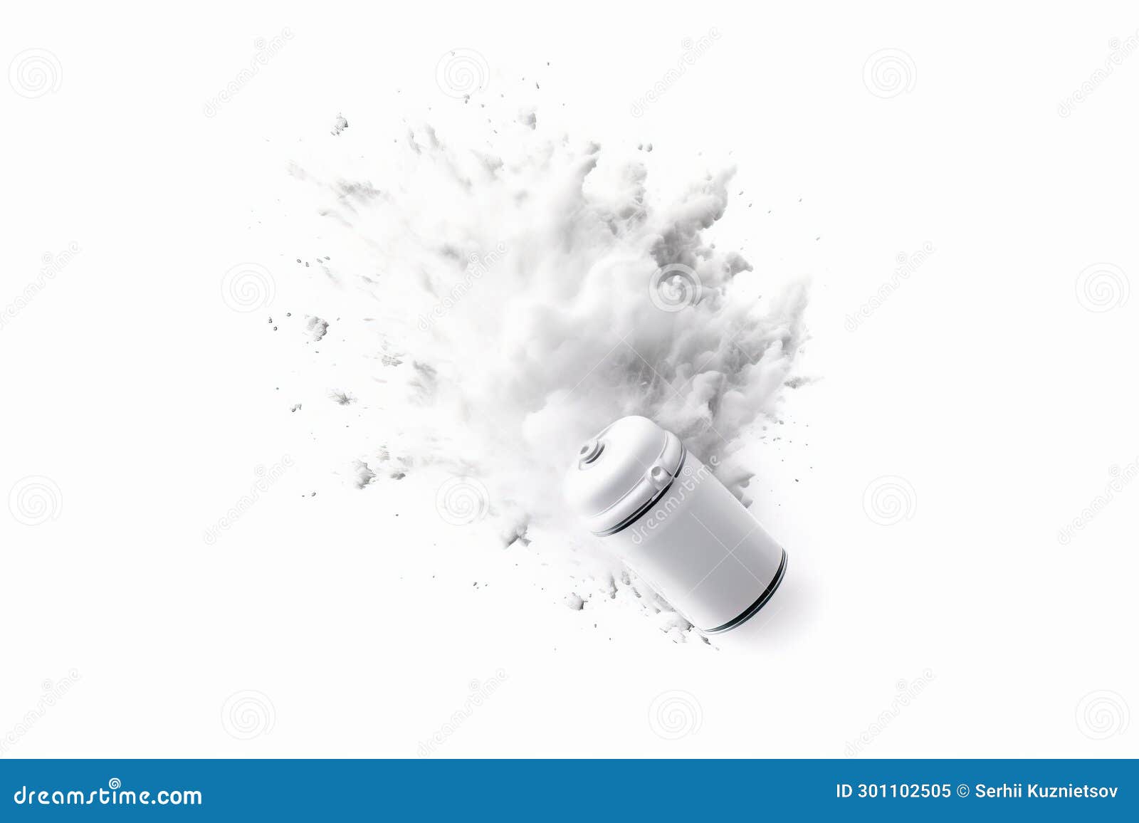 Spray Can Mockup with Paint. Header for Text on a White Background. AI ...