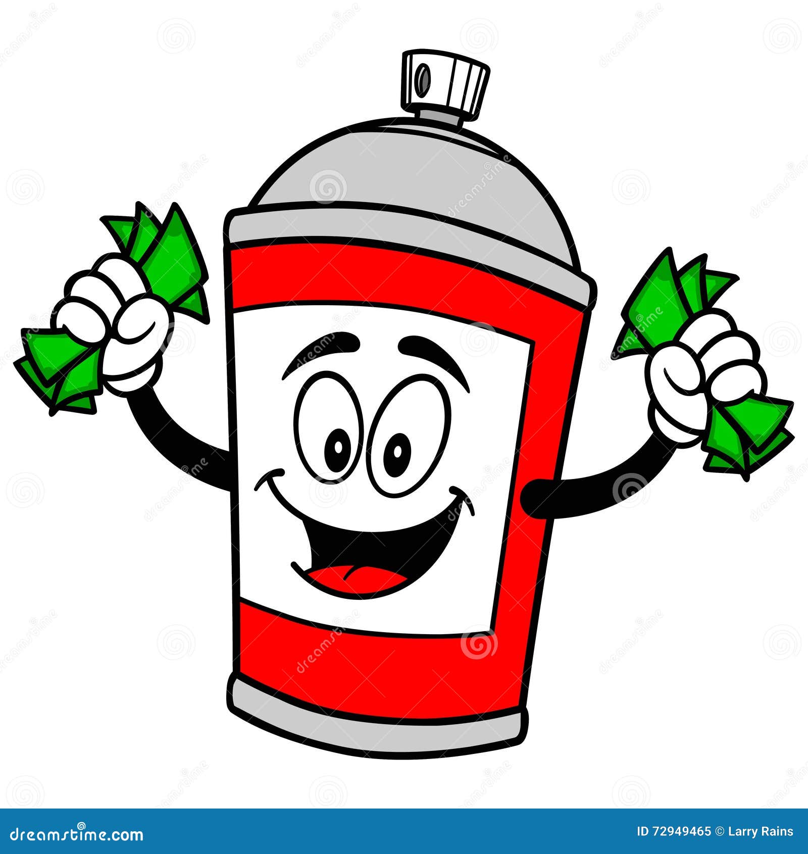 Spray Of Money And Dollars From A Sprayer. A Lot Of Money Is Sprayed ...