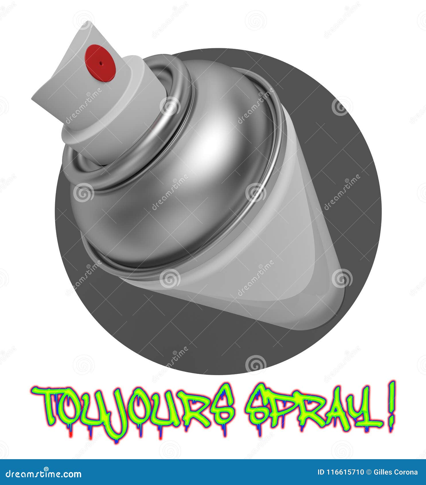 Spray can stock illustration. Illustration of tagger - 116615710