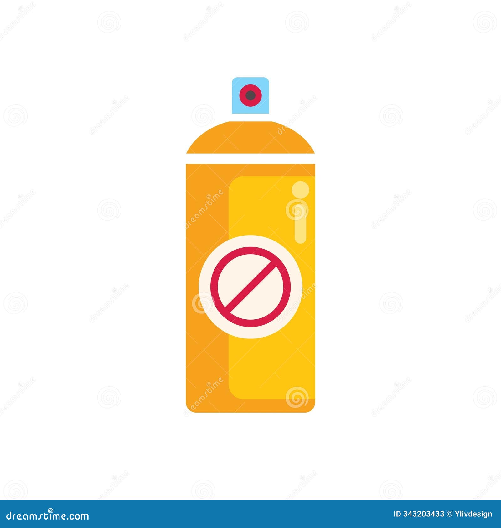 Spray Can with Prohibition Sign Depicting Forbidden Activity Stock ...