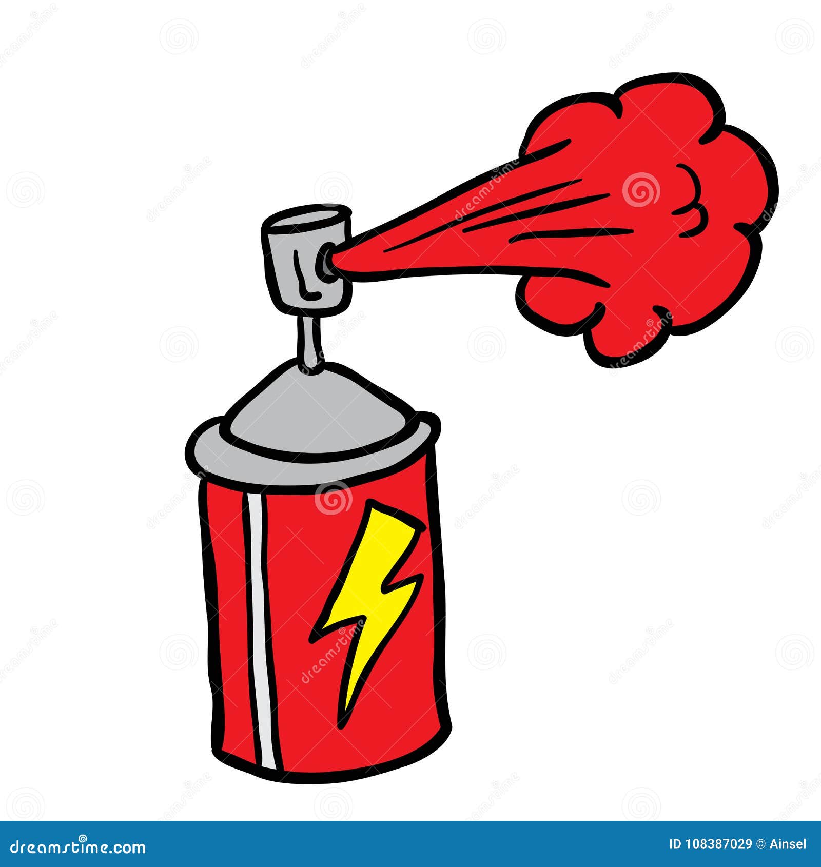 Spray can stock illustration. Illustration of silly - 108387029