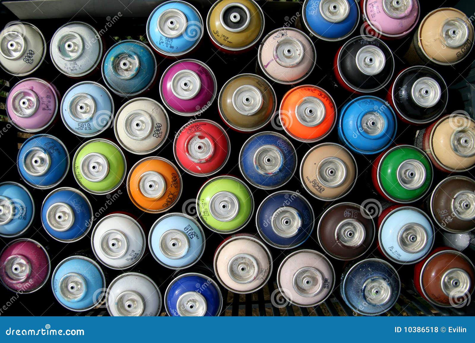 Spray Cans stock photo. Image of tube, technology, oval - 10386518