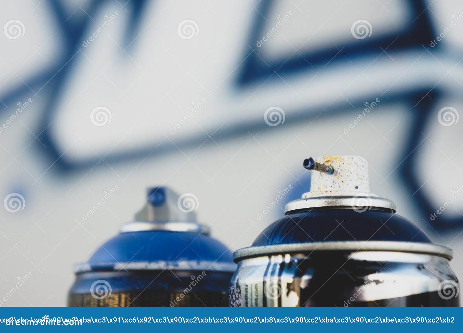 Spray Cap for Graffiti in Paint Splatter Stock Image - Image of blue ...
