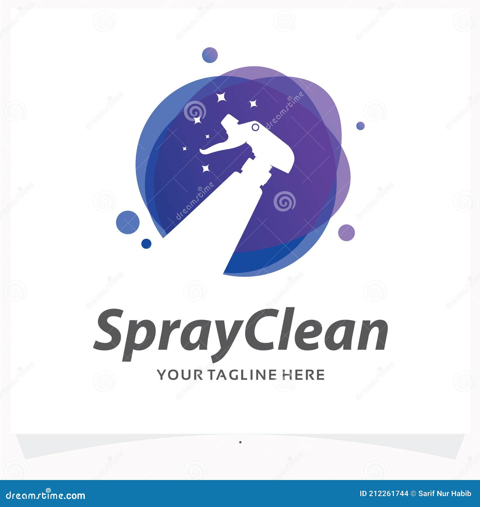 Spray Clean Logo Design Template Stock Vector - Illustration of sign ...