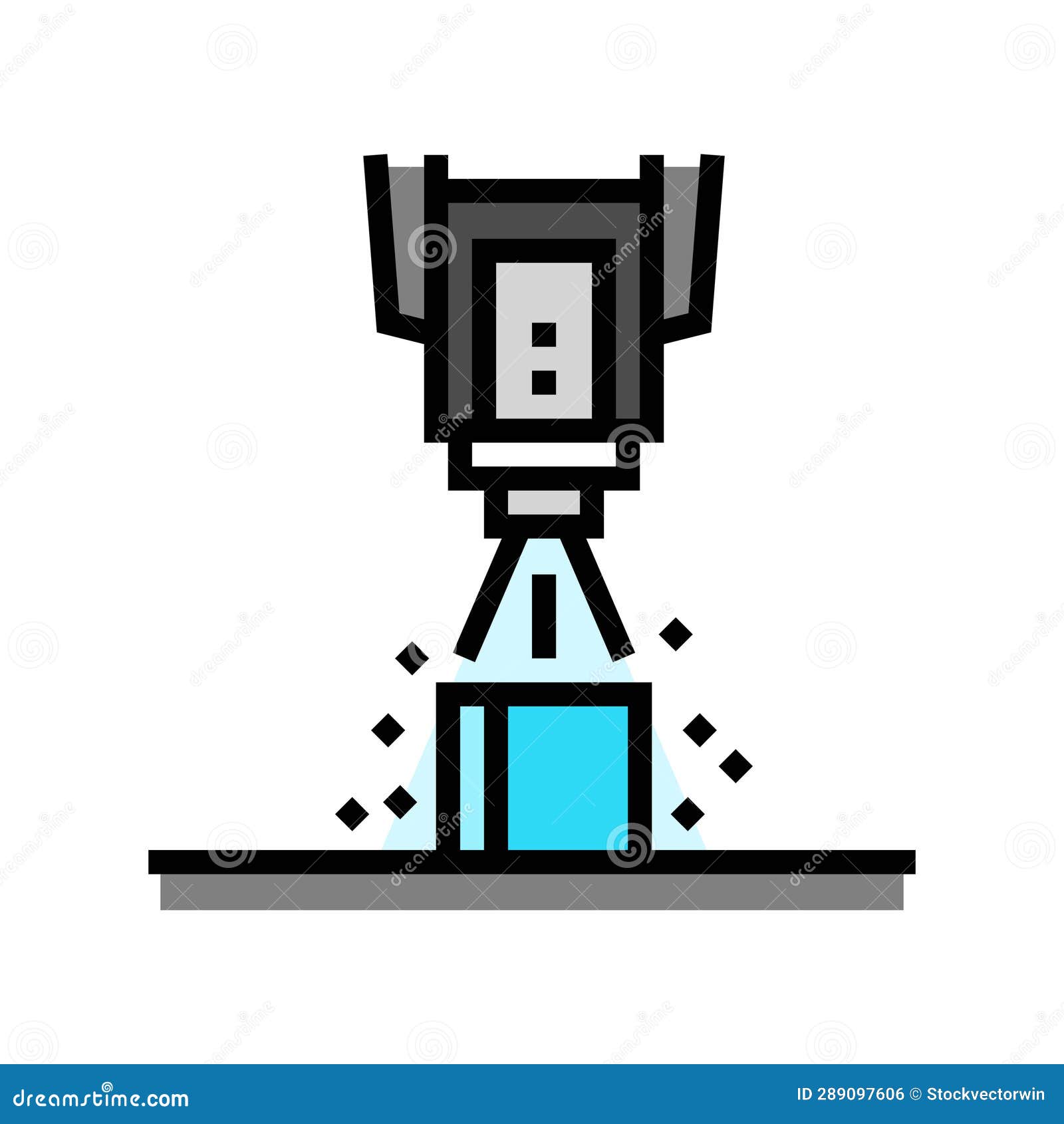 Spray Coating Application Materials Engineering Color Icon Vector ...