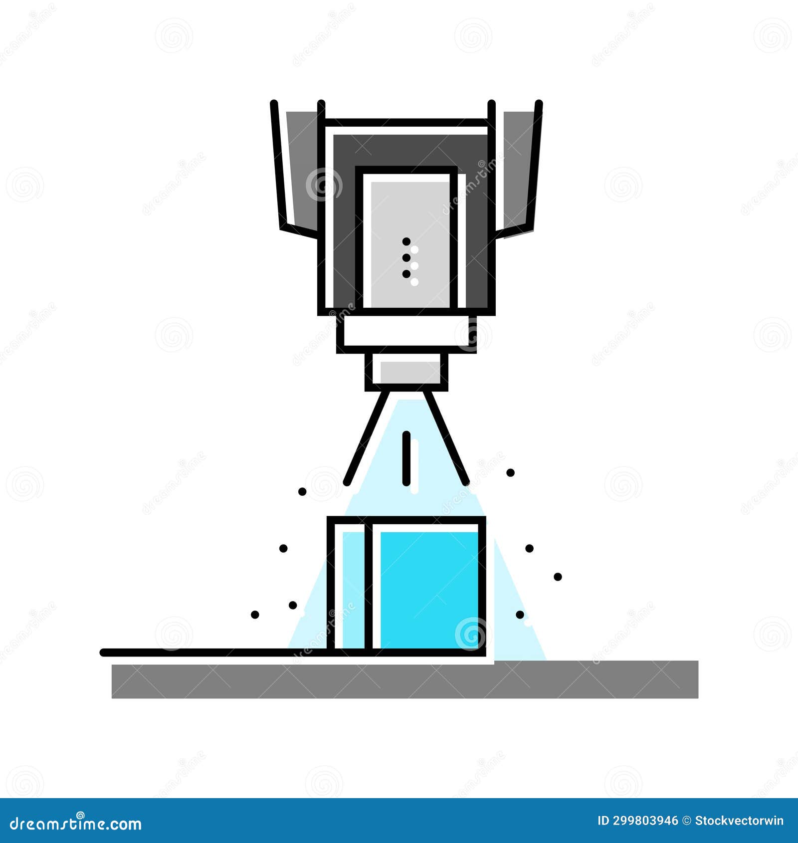 Spray Coating Application Materials Engineering Color Icon Vector ...