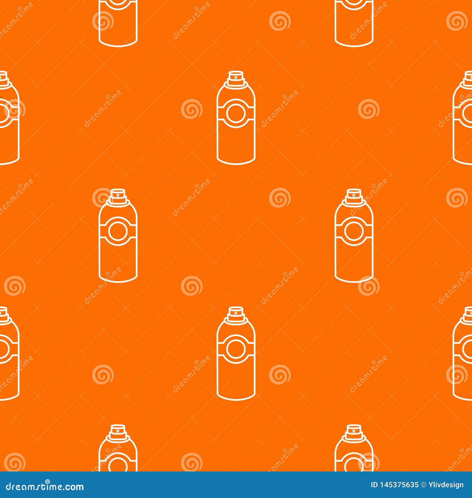 Spray Deodorant Pattern Vector Orange Stock Vector - Illustration of ...