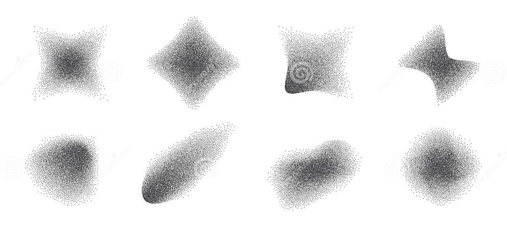 Spray Dot Grain Stippled Dotted Noise Elements Collection. Dirty Dust ...