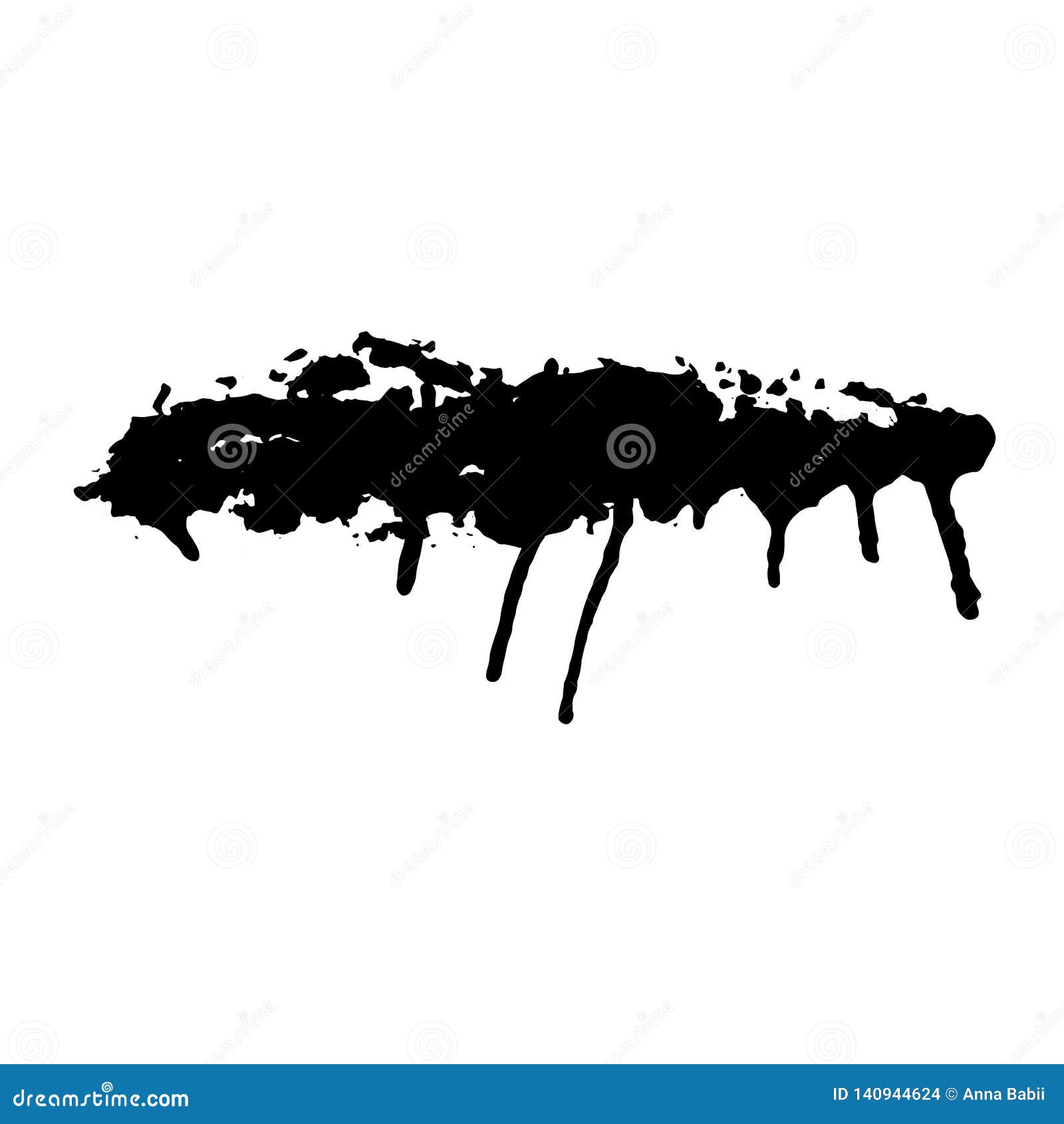 Spray Drips Banner. Grunge Hand Drawn Vector Illustration. Stock Vector ...