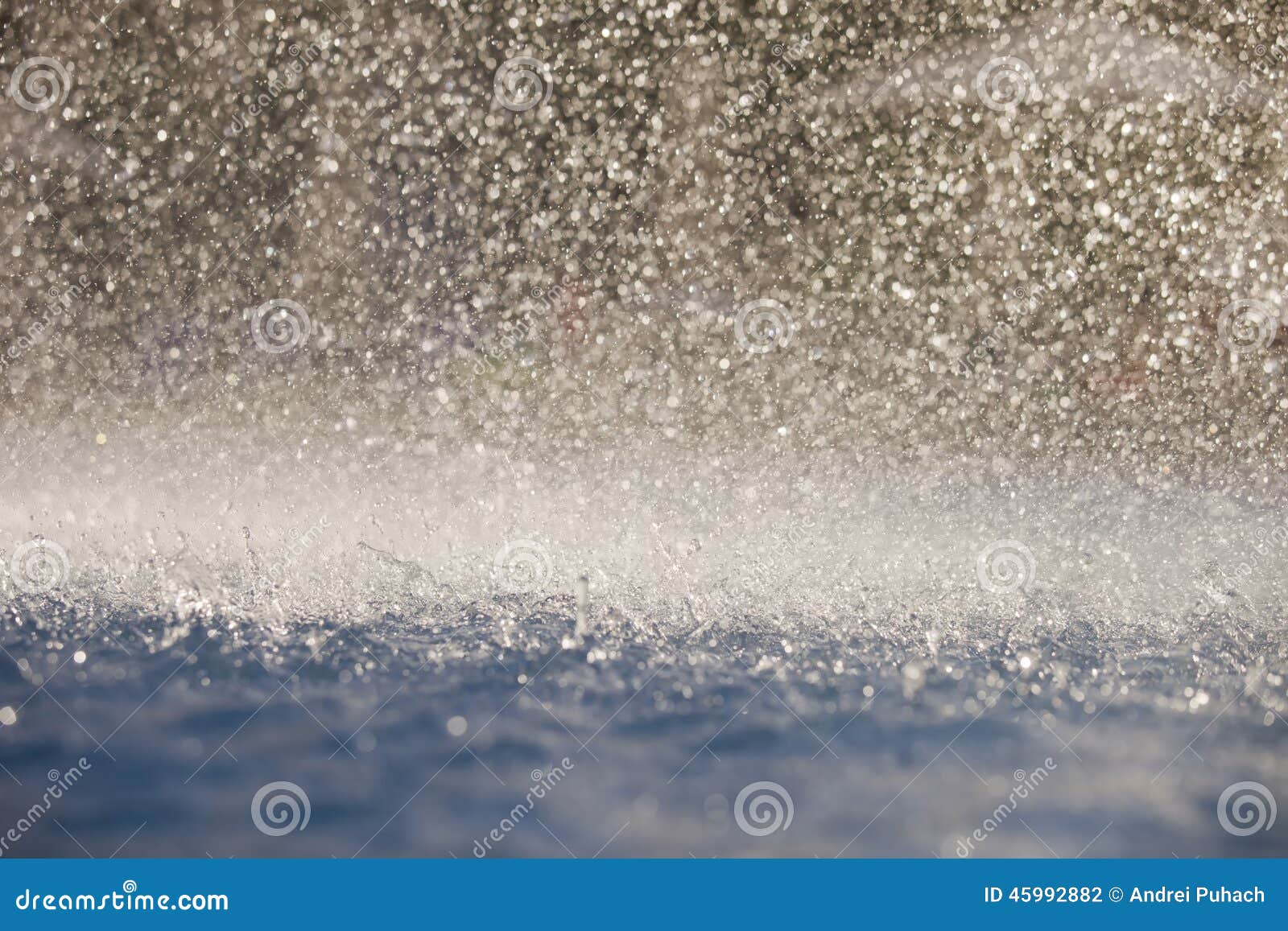 Spray from the Falling Drops on the Water Surface Stock Photo - Image ...