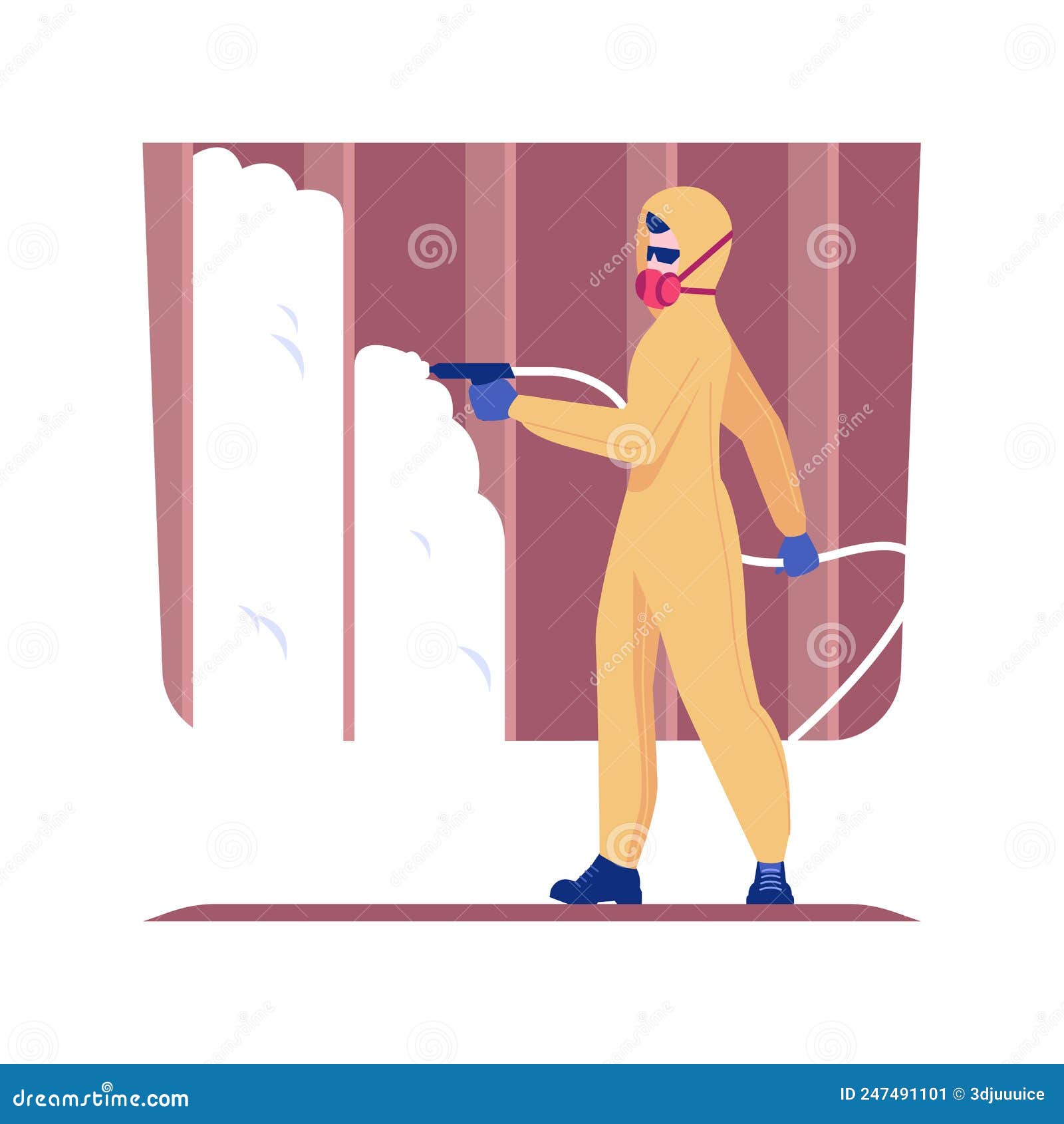 Spray Foam Insulation Isolated Concept Vector Illustration. Stock ...