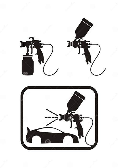 Spray gun stock vector. Illustration of paint, plotter - 10010559