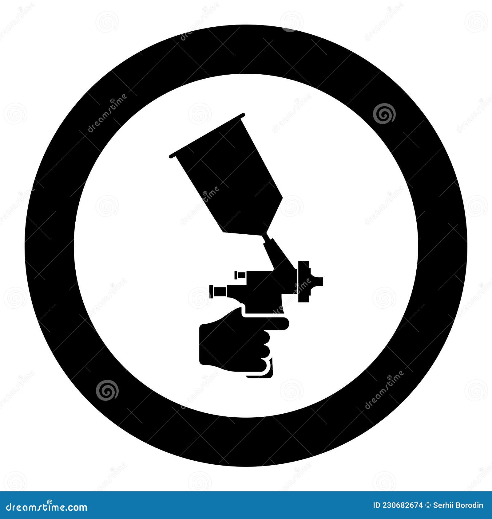 Spray Gun Holding in Hand Sprayer Using Arm Use Tool Atomizer ...