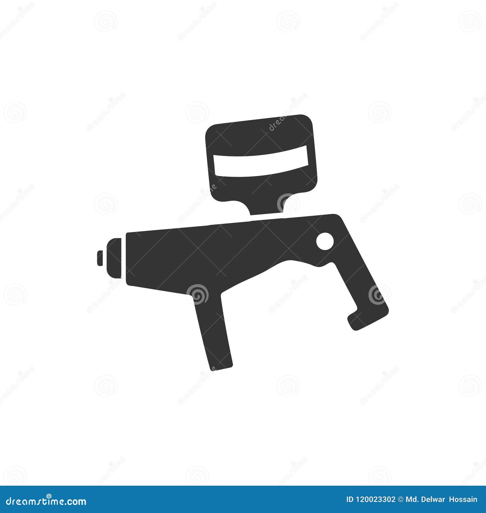 Spray Gun Icon stock vector. Illustration of tools, sprayer - 120023302