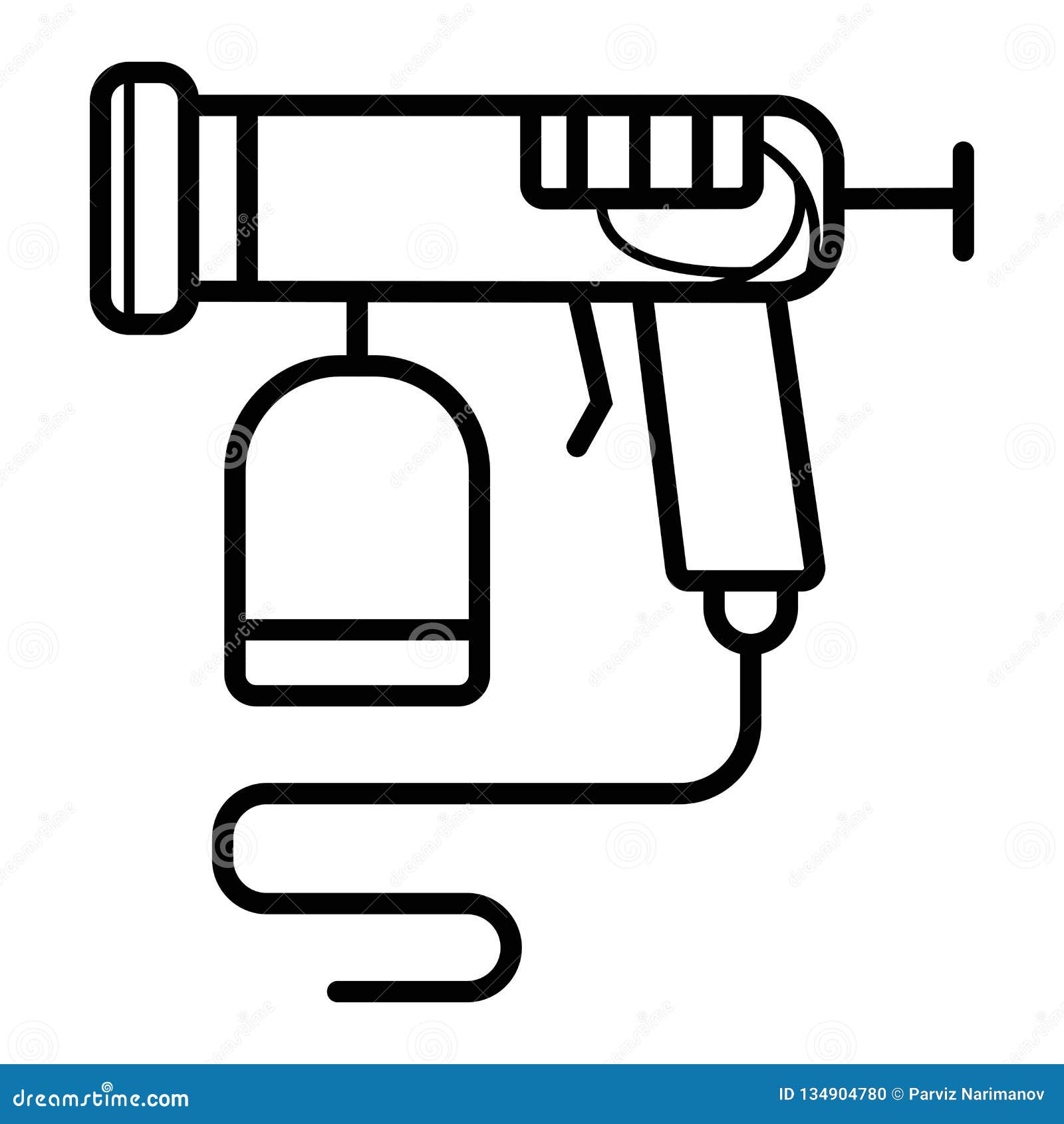 Spray gun icon stock illustration. Illustration of autobody - 134904780
