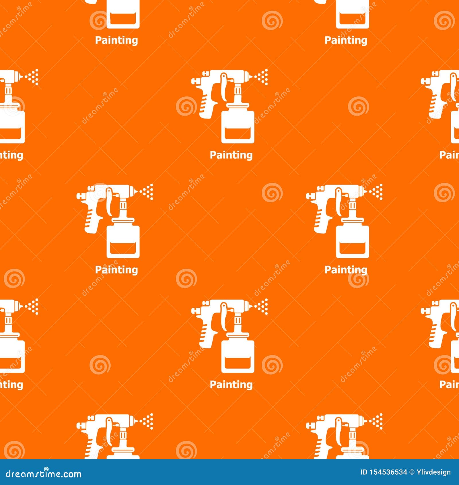 Spray Gun Pattern Vector Orange Stock Vector - Illustration of ...