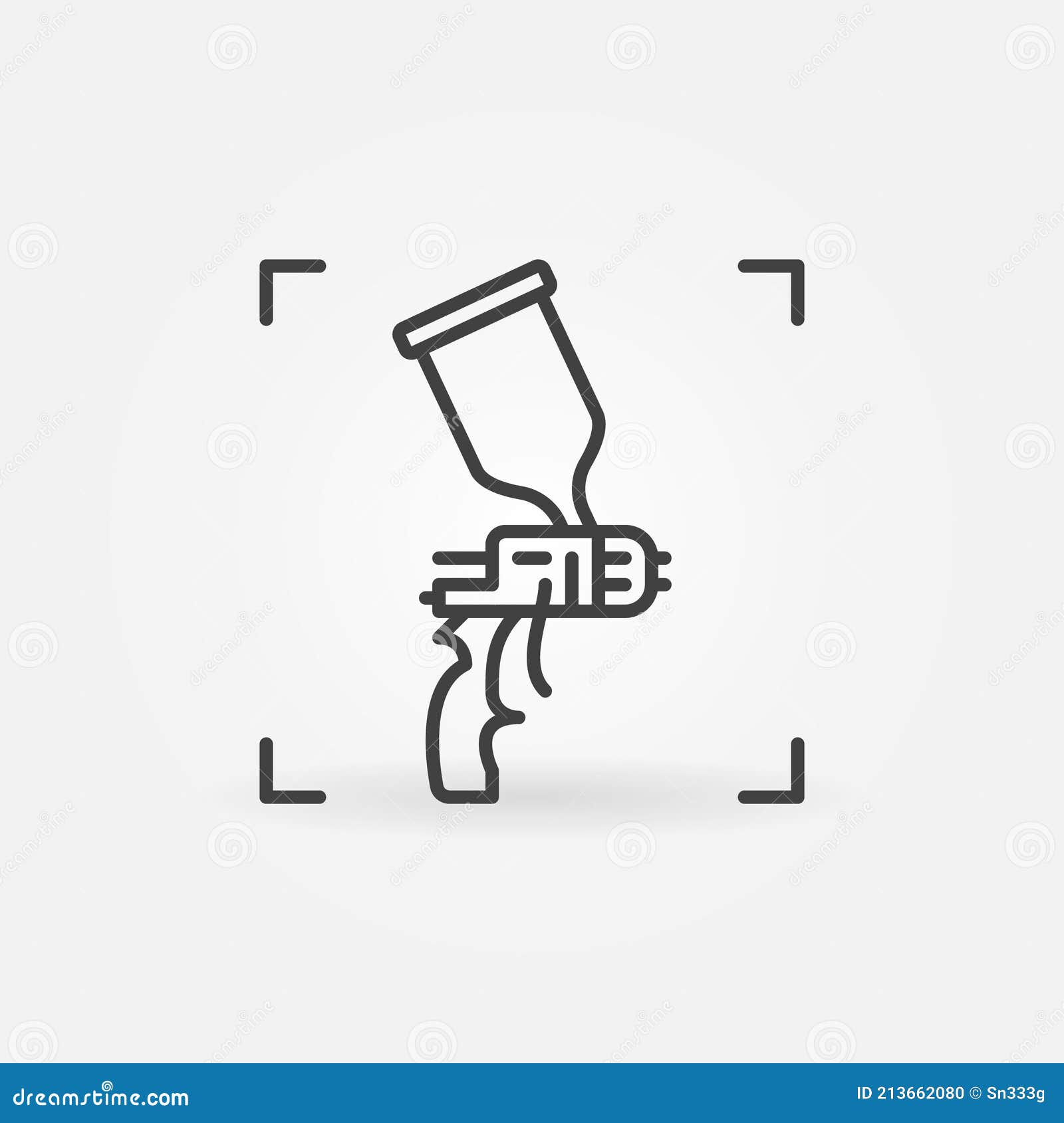 Spray Gun Vector Concept Icon in Thin Line Style Stock Vector ...