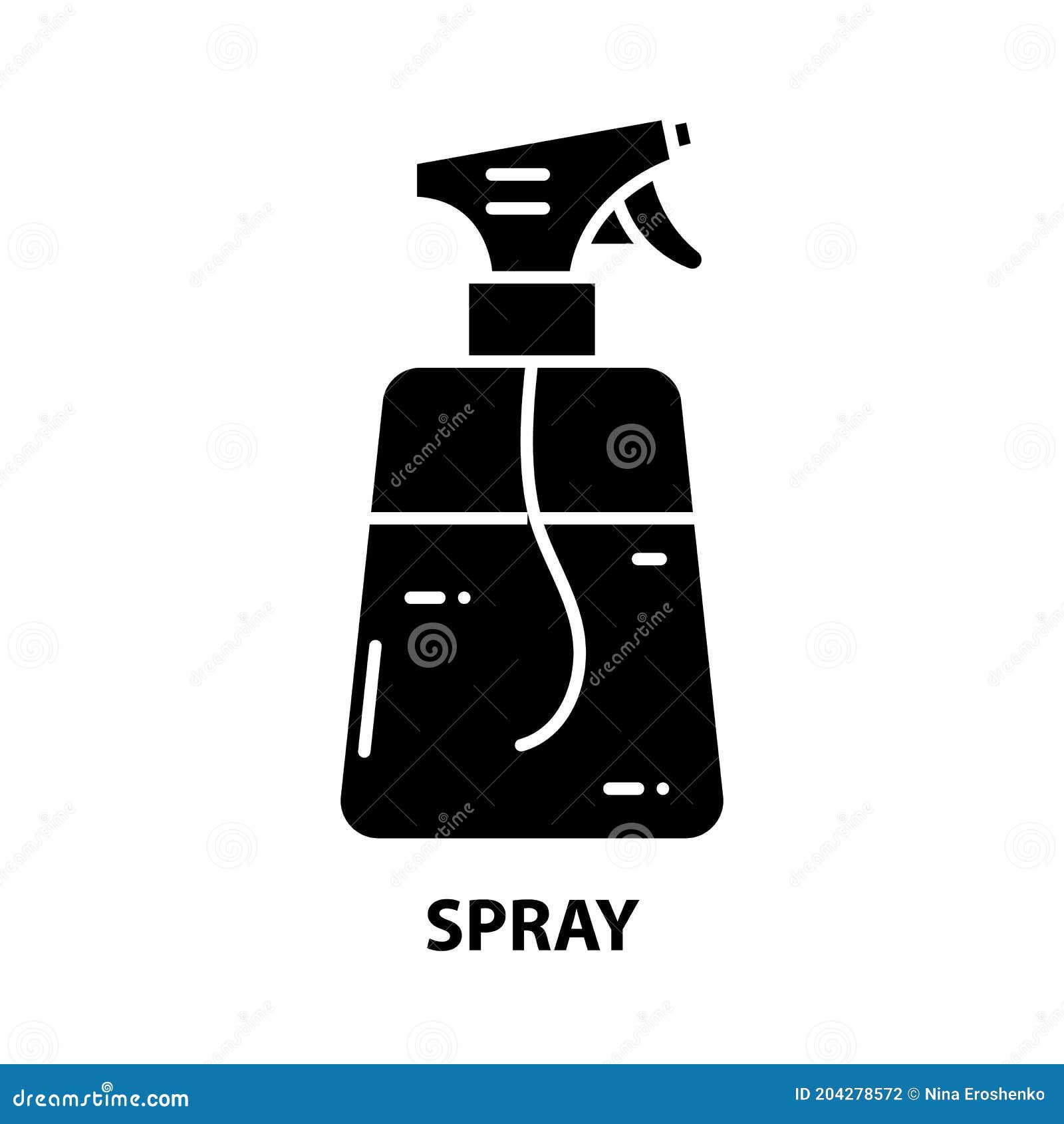 Spray Icon, Black Vector Sign with Editable Strokes, Concept ...