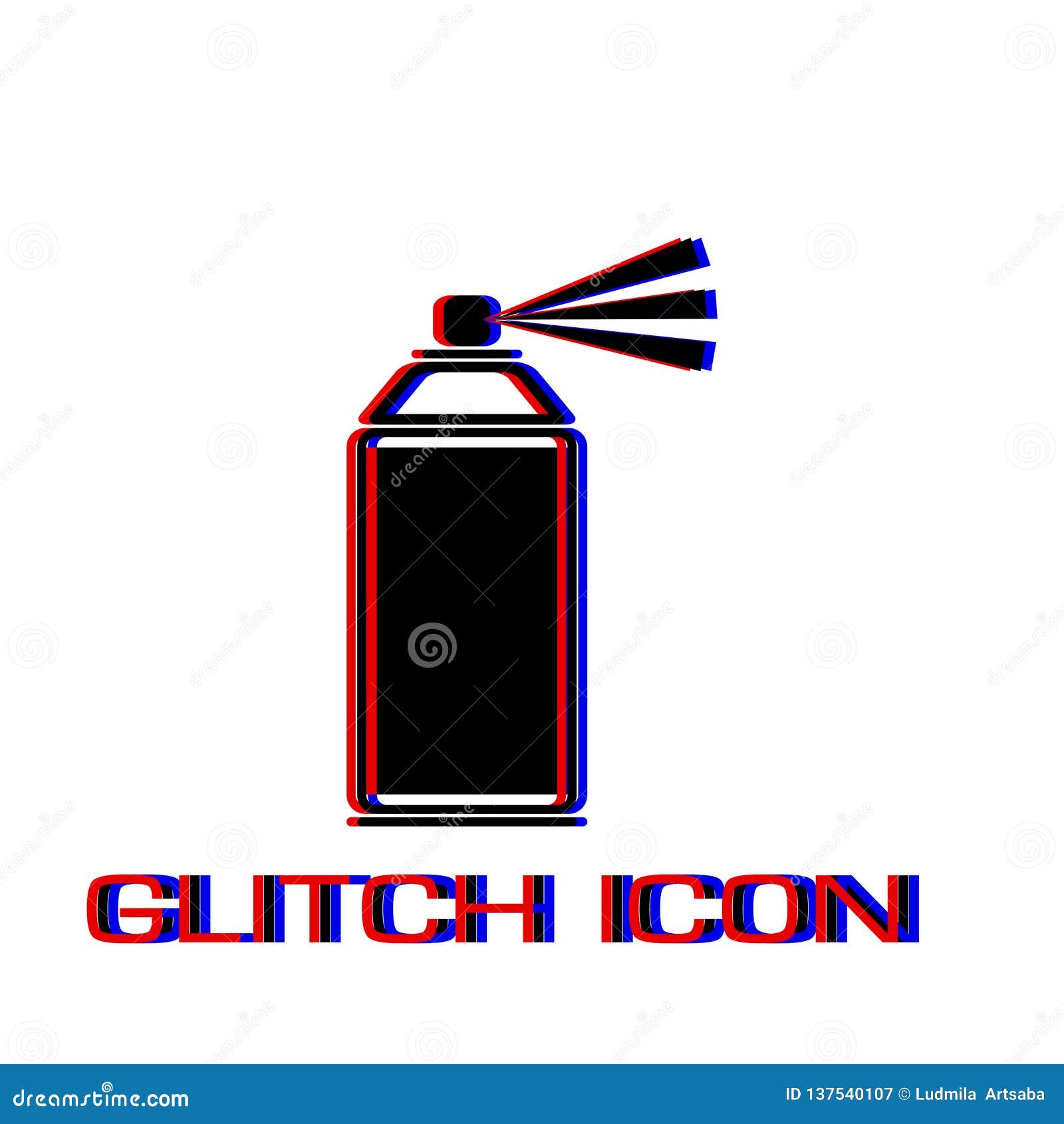 Spray icon flat. stock vector. Illustration of odor - 137540107